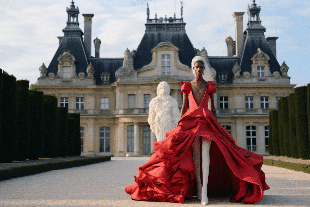 Valentino Presents Modern High Fashion Collection at Chateau de Chantilly